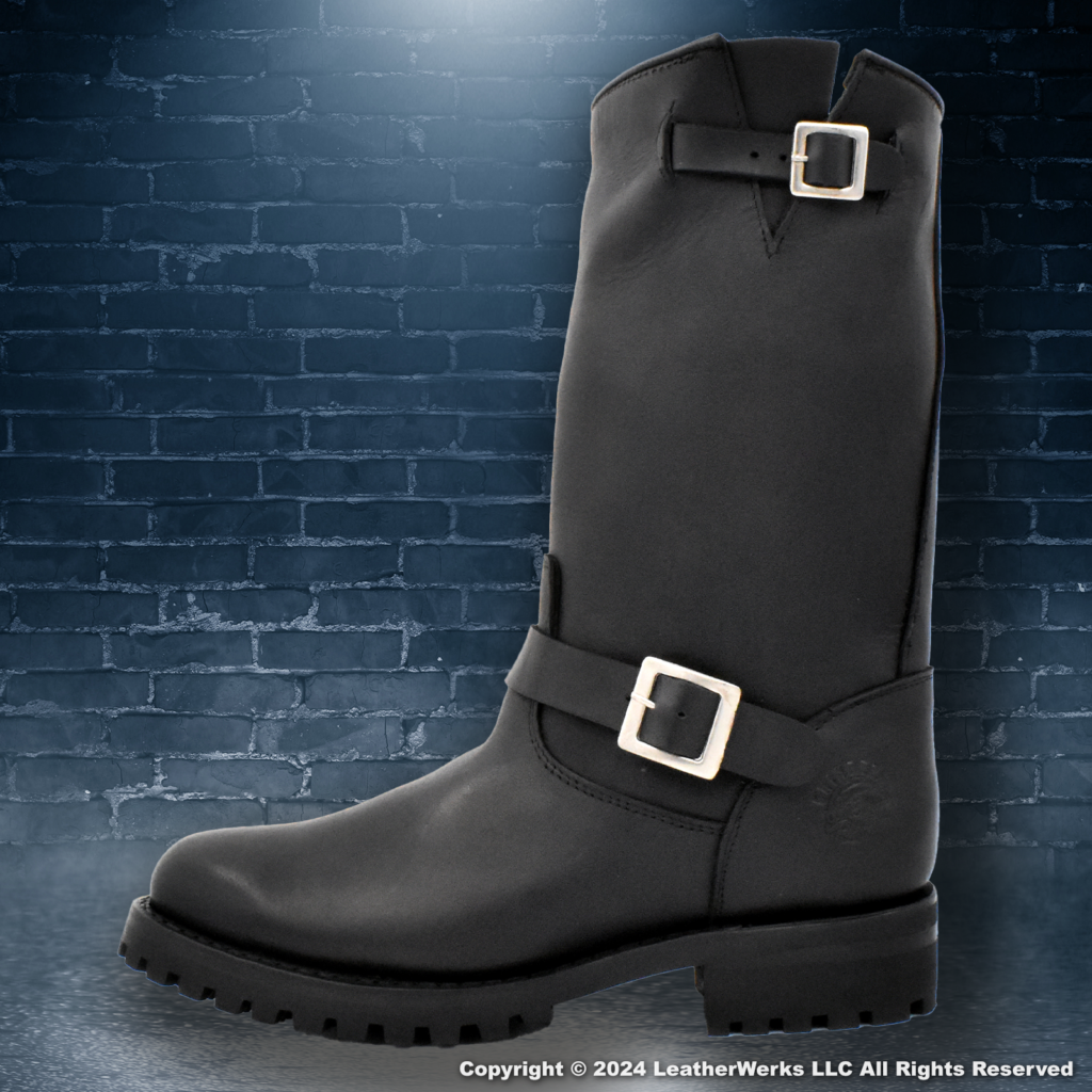 Grinders Wild One Engineer 11 Inch Black Lug - BootWerks